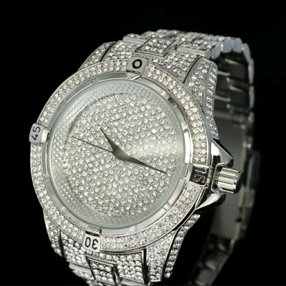 Accessories | Full Iced Out Heavy Dial Hip Hop Luxury Watch | Poshmark